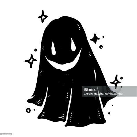 유령 할로윈 벡터 유령 악마 악마 만화 일러스트 낙서 할로윈 축하 핸드드로우 흑백 포스터 소셜 네트워크 배너 카드 10월에 대한 스톡 벡터 아트 및 기타 이미지 Istock
