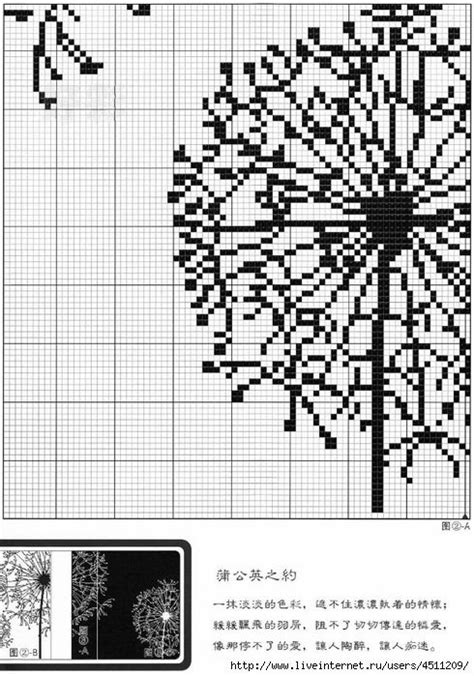 Фото 227 Цветы схемы Olgakam Куриная лапка узор Вышитые крестиком