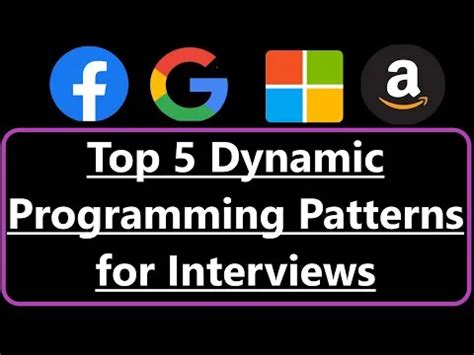 Top Dynamic Programming Patterns For Coding Interviews For