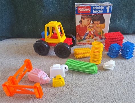 Vintage Playskool Stickle Bricks Complete In Original Box £488