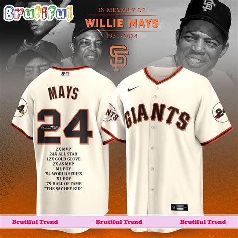Willie Mays San Francisco Giants 1931 2024 Jersey Shirt