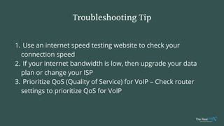 VoIP Troubleshooting Tips For Common Problems PPT