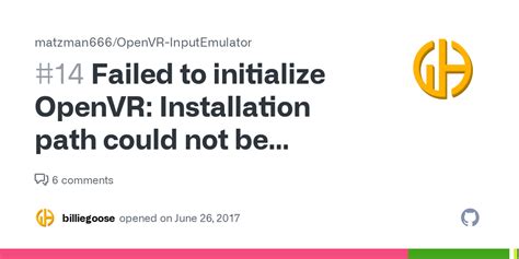 Failed To Initialize Openvr Installation Path Could Not Be Located
