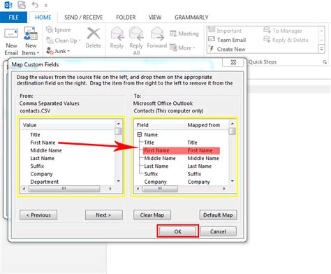 How To Import Csv Contacts In Ms Outlook 2013 2016 2019