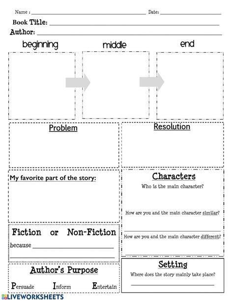 Printable Story Elements Worksheet