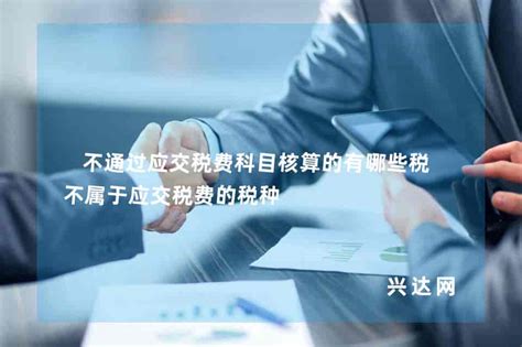 不通过应交税费科目核算的有哪些税 不属于应交税费的税种 兴达网