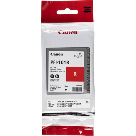 Original Canon Pfi 101 130ml Red Ink Cartridge Doorstepink