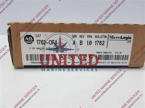 ALLEN BRADLEY MICROLOGIX 4 CH ANALOG OUTPUT MODULE SER A 1762 OF4 REV B United Marine Services