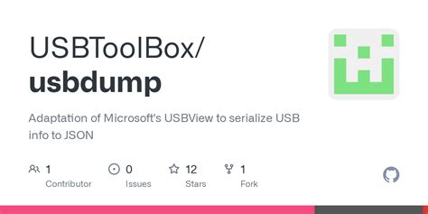 GitHub USBToolBox Usbdump Adaptation Of Microsoft S USBView To Serialize USB Info To JSON