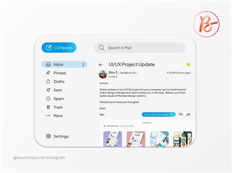 Ui Ux Email Widget By Ben Sylvester Strautmann On Dribbble