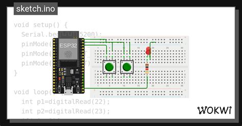 Pulsador 1 Wokwi Esp32 Stm32 Arduino Simulator