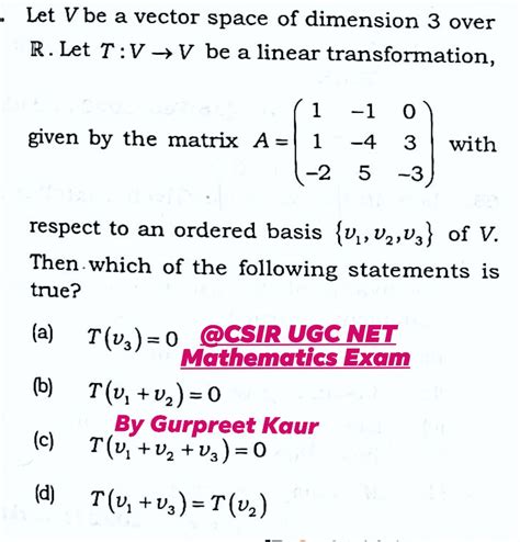 Csir Csir Ugc Net Mathematics Exam Csirugcnetmathematic