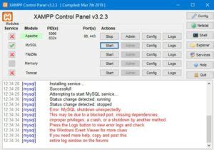 XAMPP MySQL Not Starting On Windows Terresquall Blog
