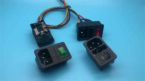 Iec320 C14 10a 250vac 3 핀 입구 커넥터 플러그 전원 소켓 로커 스위치 10a 퓨즈 홀더 소켓 커넥터