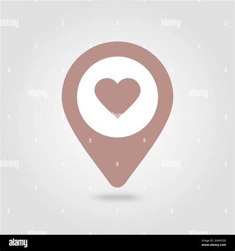 heart pin map icon map pointer map markers vector illustration eps10