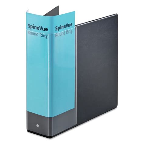 Cardinal Spine Vue Locking Round Ring Binder 3 Cap 11 X 8 12 Black