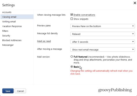 Dont Like The New Look Of Yahoo Mail Switch It Back