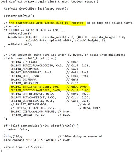 Sh1107 128x64 Offset And Sideways · Issue 48 · Lexus2k Lcdgfx · Github