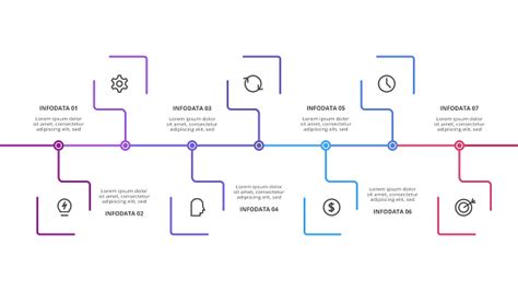 라인 인포그래픽 성장 차트 그래프 프리젠 테이션 차트에 대 한 템플릿 비즈니스 시작 램프 개념 7 가지 옵션 부품 단계 프로세스 0명에 대한 스톡 벡터 아트 및 기타 이미지