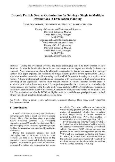 Pdf Discrete Particle Swarm Optimization For Solving A Particle