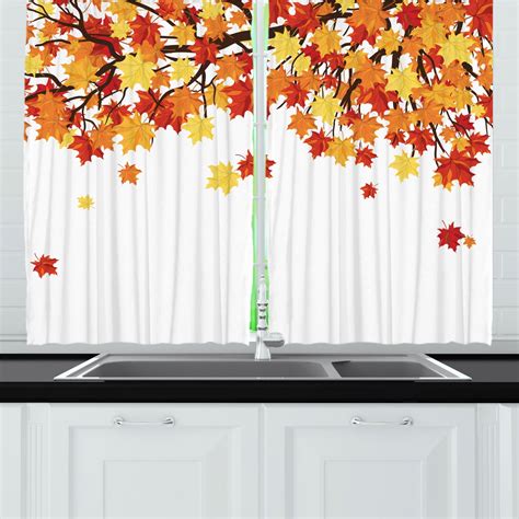 Fall Color Kitchen Curtains