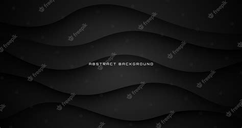 Premium Vector 3d Black Geometric Abstract Background Overlap Layer