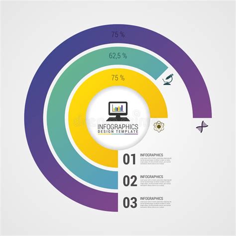 Pie Chart Circle Graph Modern Infographics Design Template Stock