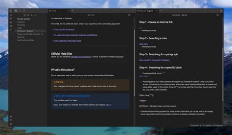 Internal Link Bug Bug Reports Obsidian Forum