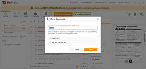 Merge Pages In PDF Online PdfFiller