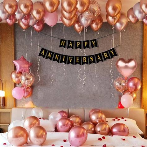 Anniversary Balloon Pack Foil H Anniversary Metallic Golden Whit