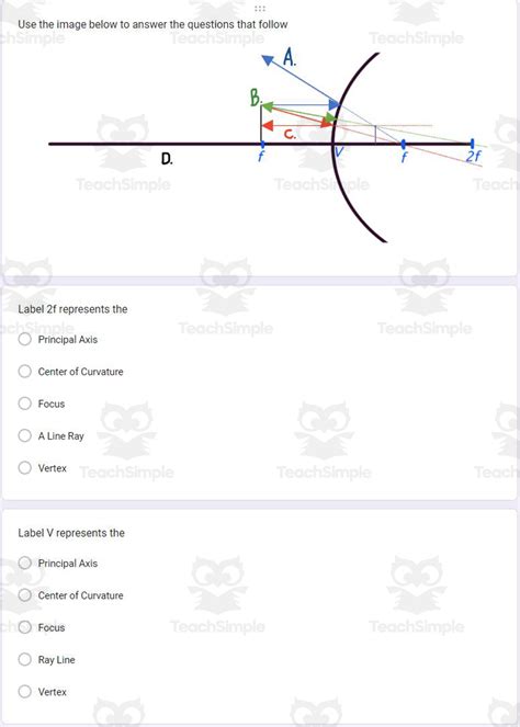 Physics Google Form Test Convex Mirror By Teach Simple