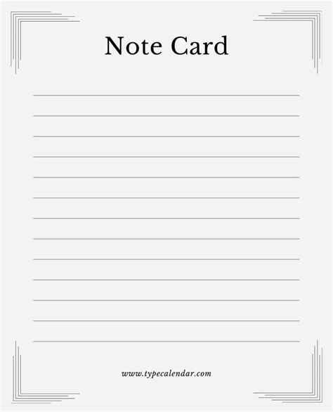 42 Free Printable Note Card Templates Word Pdf
