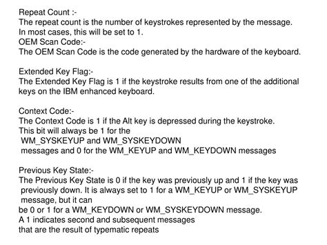 Ppt Keystroke Messages In Windows Development Powerpoint Presentation