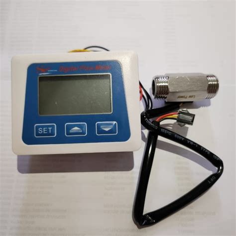 Jual Digital Flow Meter Display With Flow Sensor Stainless Steel Lcd S