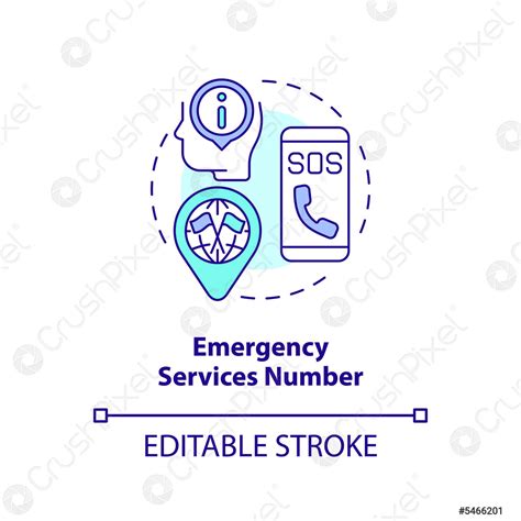 Emergency Services Number Concept Icon Stock Vector 5466201 Crushpixel