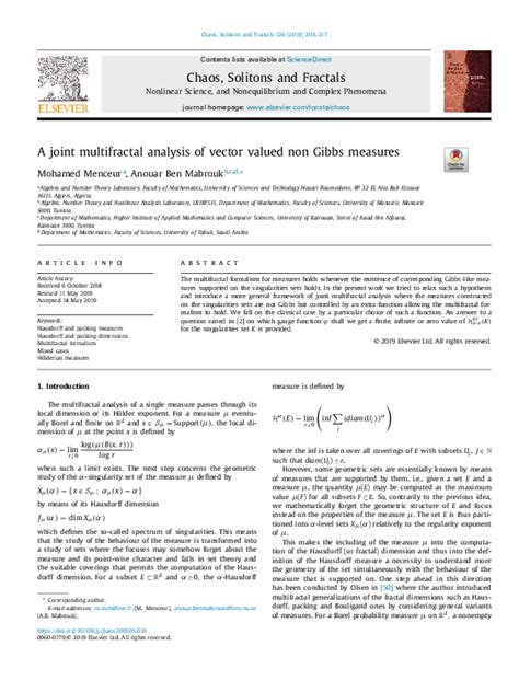 Pdf A Joint Multifractal Analysis Of Vector Valued Non Gibbs Measures