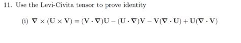 solved use the levi civita tensor to prove identity delta