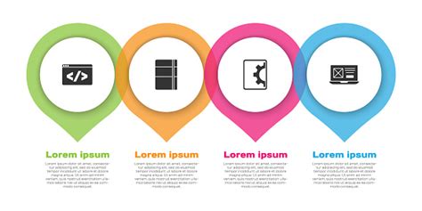 프론트 엔드 개발 스케치북 또는 앨범 웹 및 Ui Ux 디자인을 설정합니다 비즈니스 인포그래픽 템플릿입니다 벡터 개념에 대한