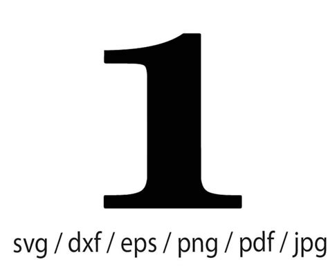 Number 1 Svg Digital Download Numbers Onenumber 1 Svg Etsy Australia