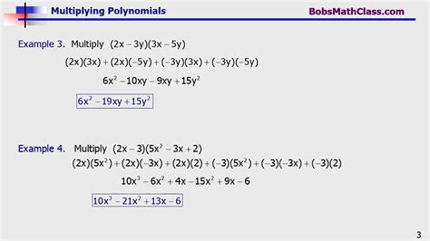 Multiplying Polynomials Youtube