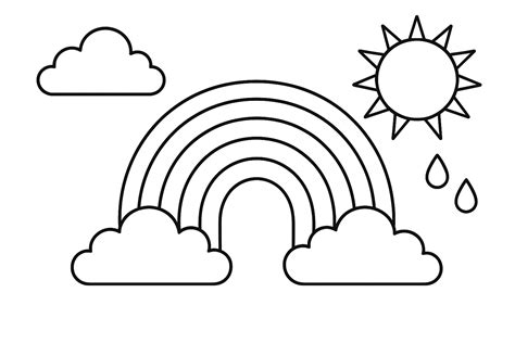 Rainbow Coloring Page Free Printable Coloring Pages