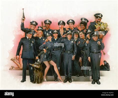 Police Academy Front Row George Gaynes Scott Thomson Kim Cattrall
