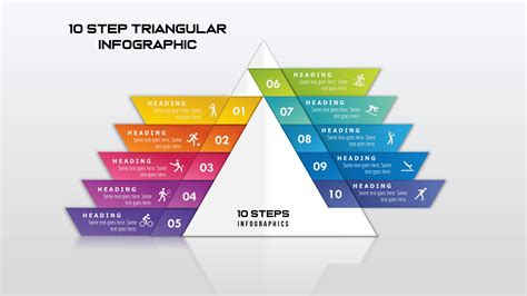 40powerpoint 6 Step Rounded Triangular Infographic Powerup With Powerpoint