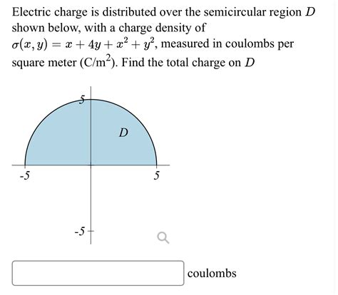 Solved Electric Charge Is Distributed Over The Semicircular