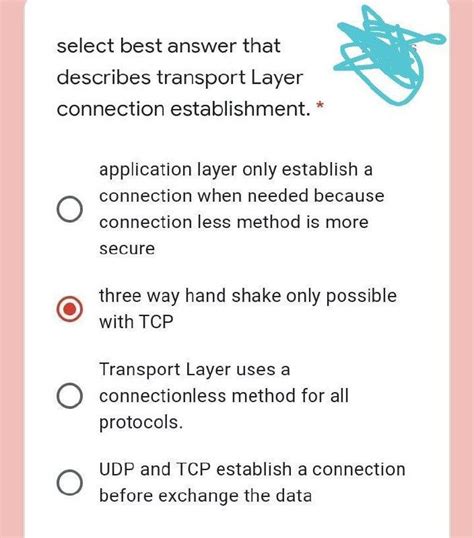 Solved Select Best Answer That Describes Transport Layer Chegg