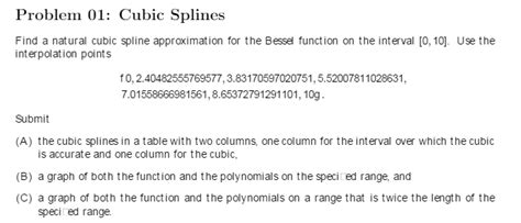 Find A Natural Cubic Spline Approximation For The