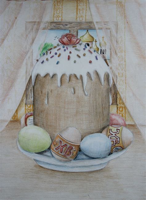 Рисунки на тему Пасха для детей для срисовки карандашом