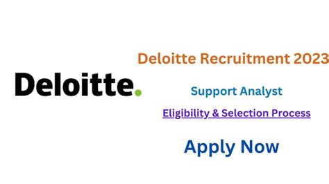 deloitte recruitment 2023 deloitte looking to hire support analyst