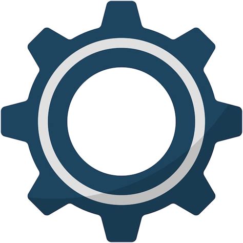 Premium Vector Cog Flat Icon Isolated On White Background