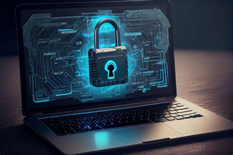 Closed Padlock On Digital Cyber Security Information Privacy And Data Protection Concept On